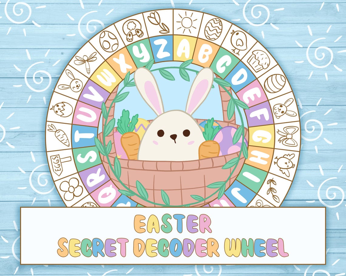 Easter Secret Decoder Wheel | Escape Room Puzzles | Cipher Wheel ...