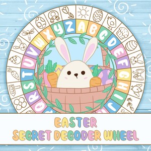 Easter Secret Decoder Wheel | Escape Room Puzzles | Cipher Wheel ...