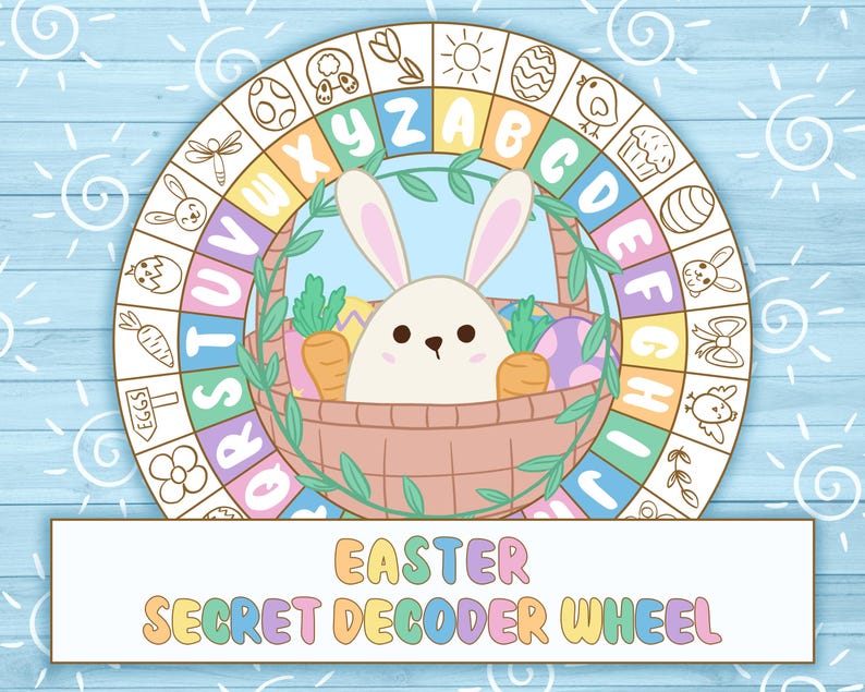 Easter Secret Decoder Wheel | Escape Room Puzzles | Cipher Wheel ...