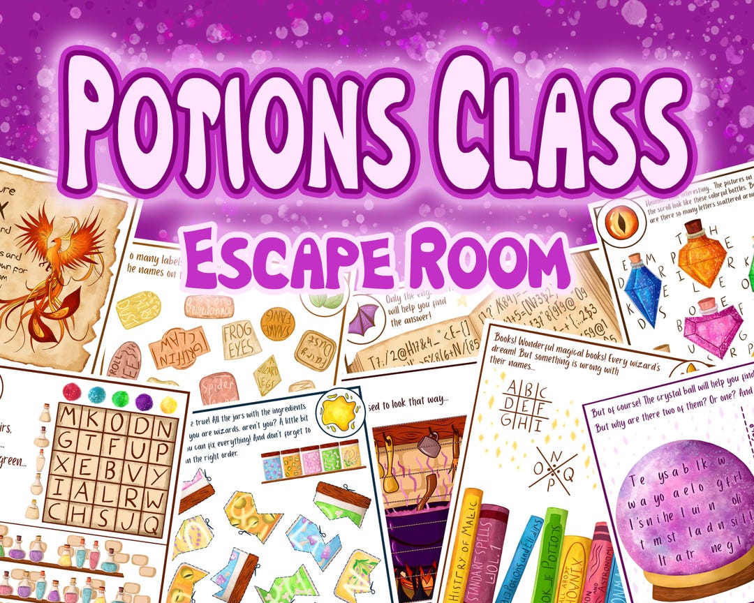 Potions Class Escape Room | Wizard Printable Birthday Party for Kids ...