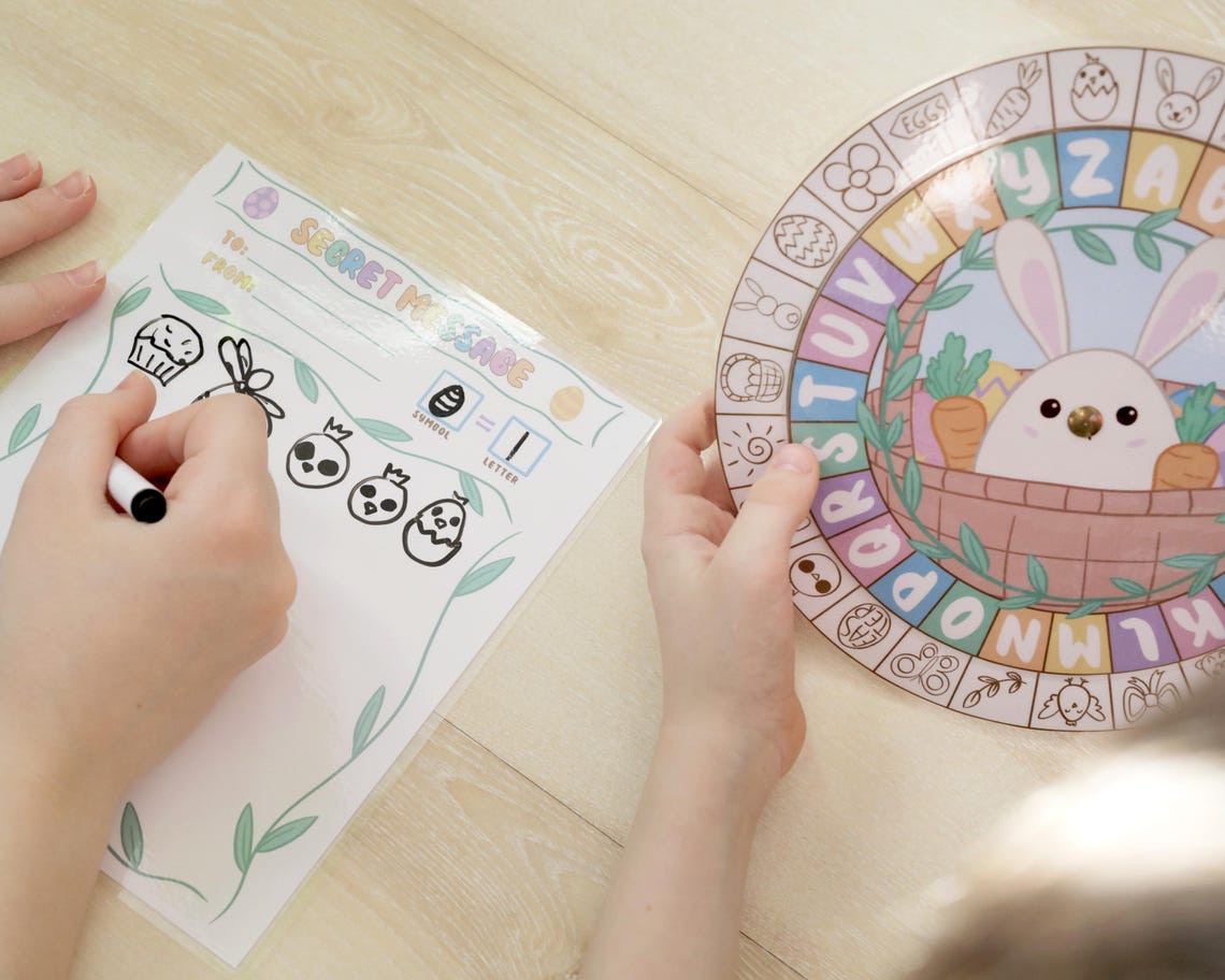 Easter Secret Decoder Wheel | Escape Room Puzzles | Cipher Wheel ...