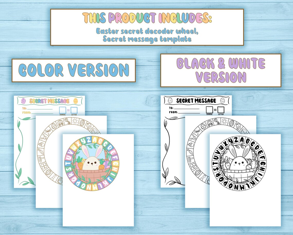 Easter Secret Decoder Wheel | Escape Room Puzzles | Cipher Wheel ...