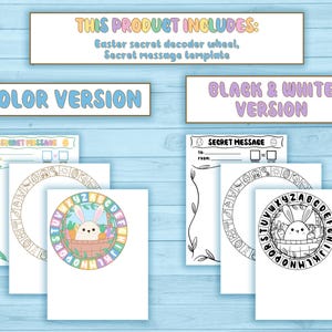 Easter Secret Decoder Wheel | Escape Room Puzzles | Cipher Wheel ...