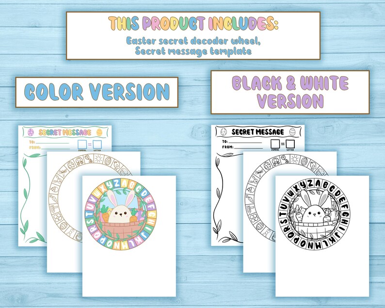 Easter Secret Decoder Wheel | Escape Room Puzzles | Cipher Wheel ...