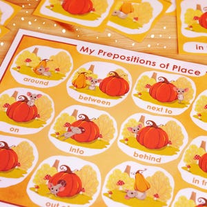 Fall Prepositions of Place Printable Activity Autumn English Language ...