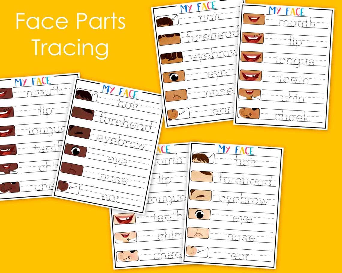 My Face Parts Printable Homeschool Activity for Kids | Toddler Science ...