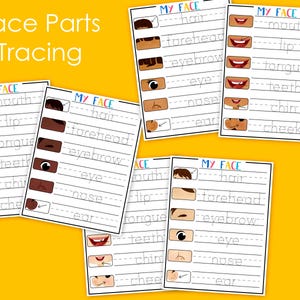 My Face Parts Printable Homeschool Activity for Kids | Toddler Science ...