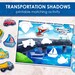 Vehicle Color Sorting Game: Preschool Transportation Cards (digital ...