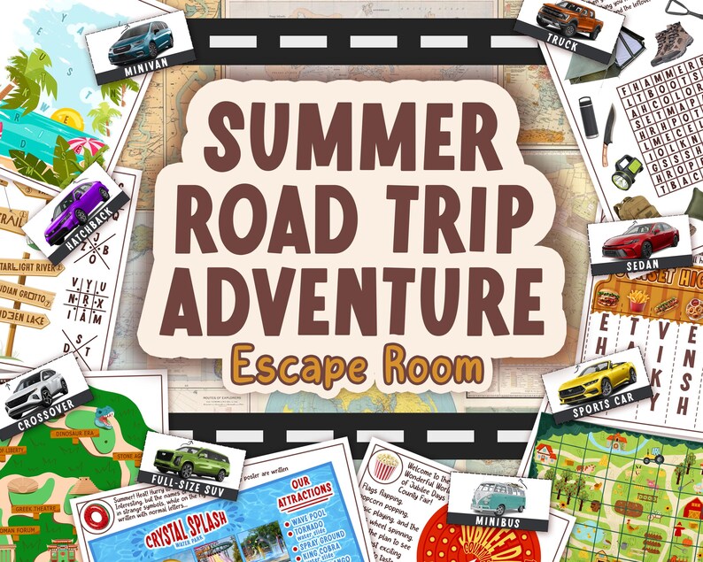 Summer Road Trip Adventure Escape Room | Summer Family Activity | DIY ...