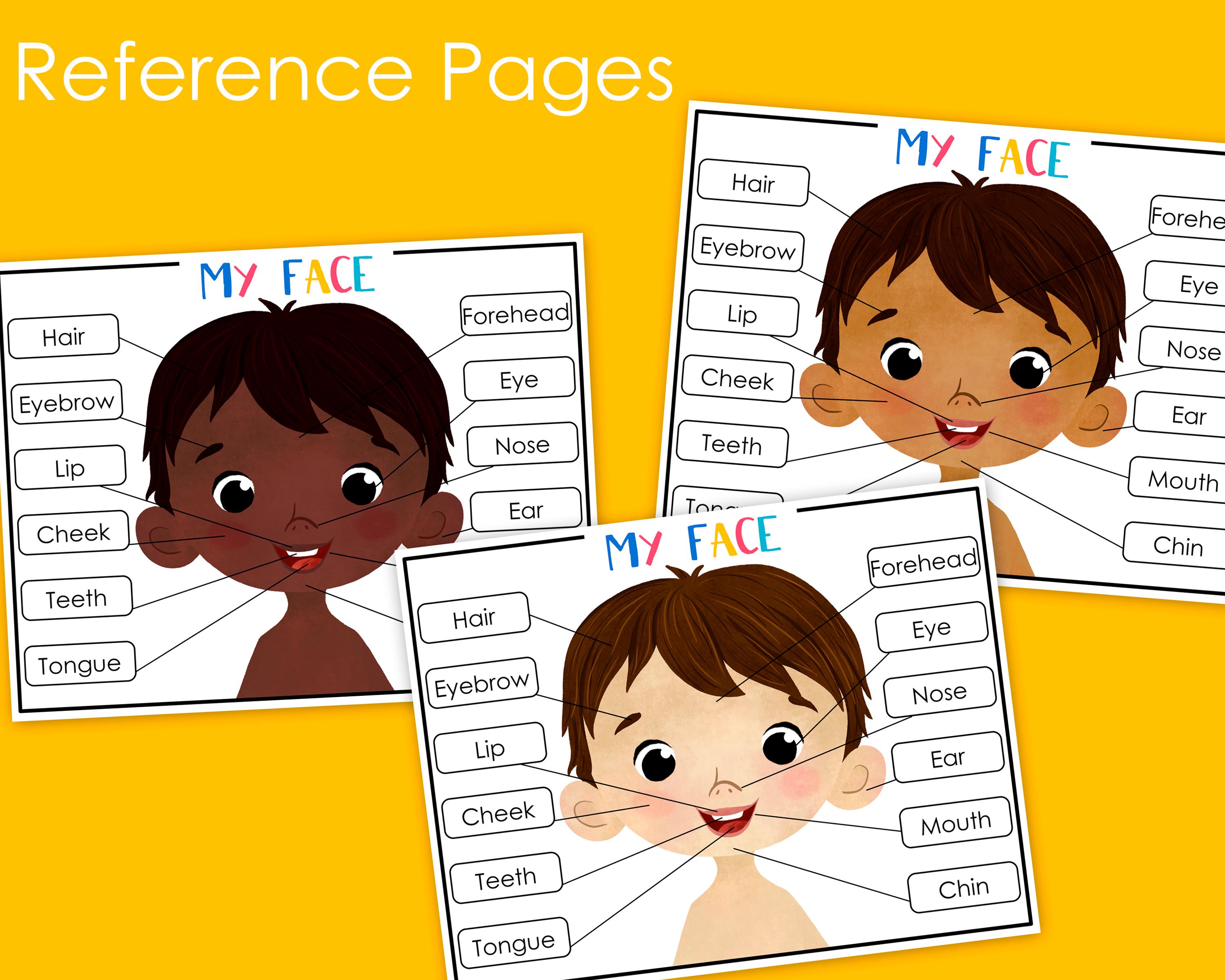 My Face Parts Printable Homeschool Activity for Kids | Toddler Science ...