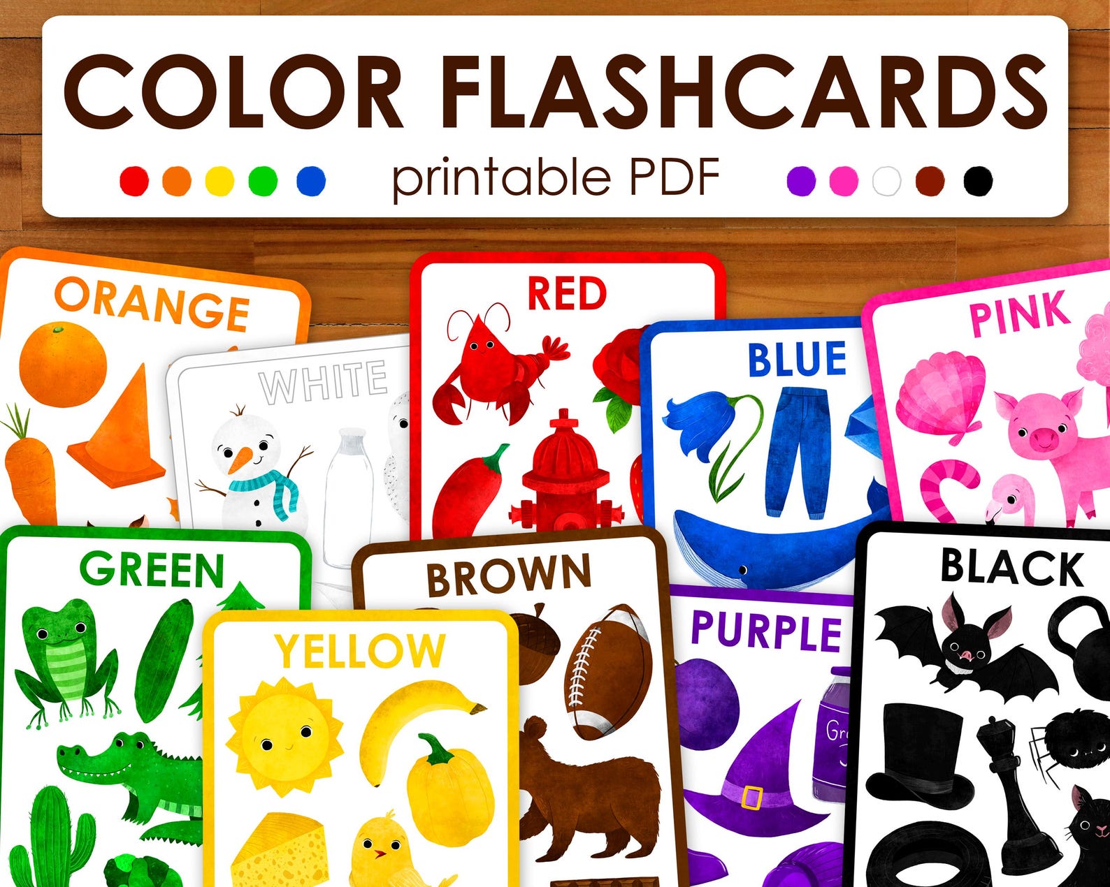 Color Flashcards | Montessori Nomenclature Cards | Three Part Cards ...