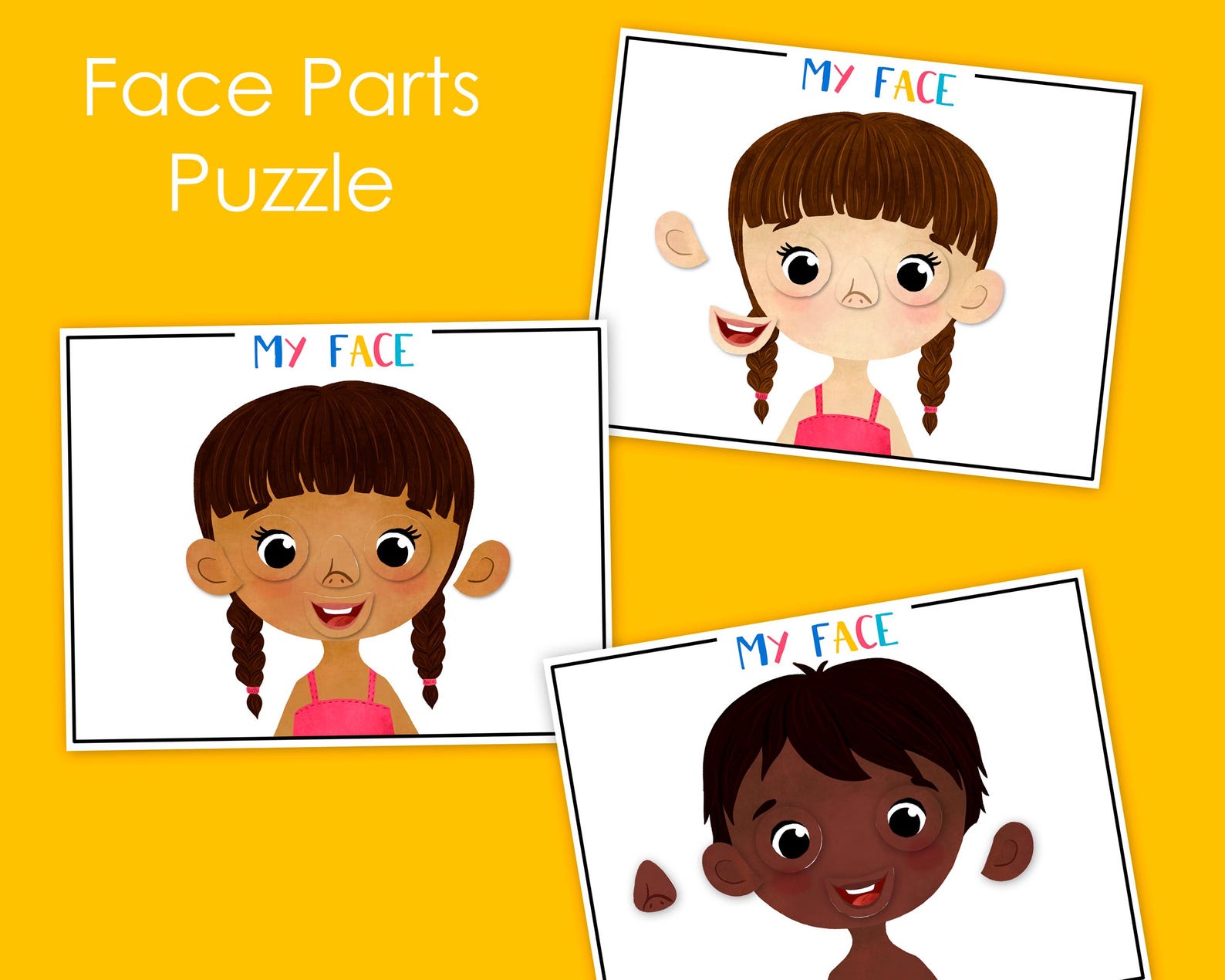 My Face Parts Printable Homeschool Activity for Kids | Toddler Science ...