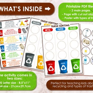 Trash Sorting Printable Worksheet Green Day Reduce Reuse Recycle ...