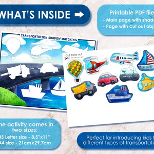 Land Air Water Transportation Sorting | Transportation Shadow Matching ...