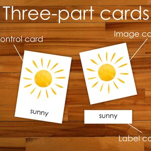 Weather Flashcards | Montessori Nomenclature Cards | Three Part Cards ...