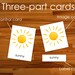 Weather Flashcards | Montessori Nomenclature Cards | Three Part Cards ...