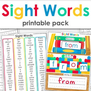 First 100 Sight Words Printable Activity for Kids Homeschool Learning ...