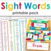 First 100 Sight Words Printable Activity for Kids Homeschool Learning ...