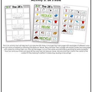 Reduce Reuse Recycle Learning Pack | 3r's Rule | Educational Resources ...