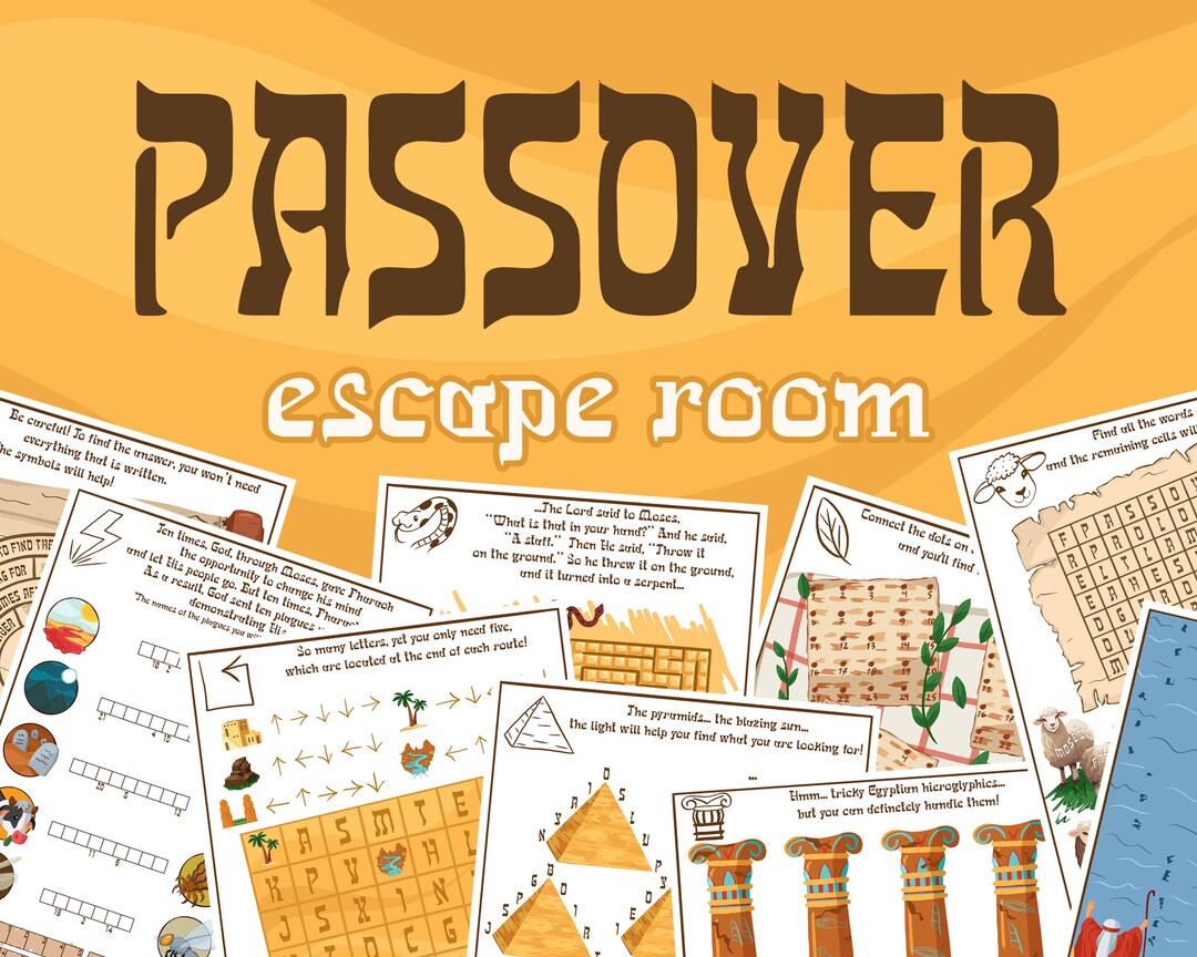 Passover Escape Room | Pesach DIY Activity | Kids Escape Game | Family ...