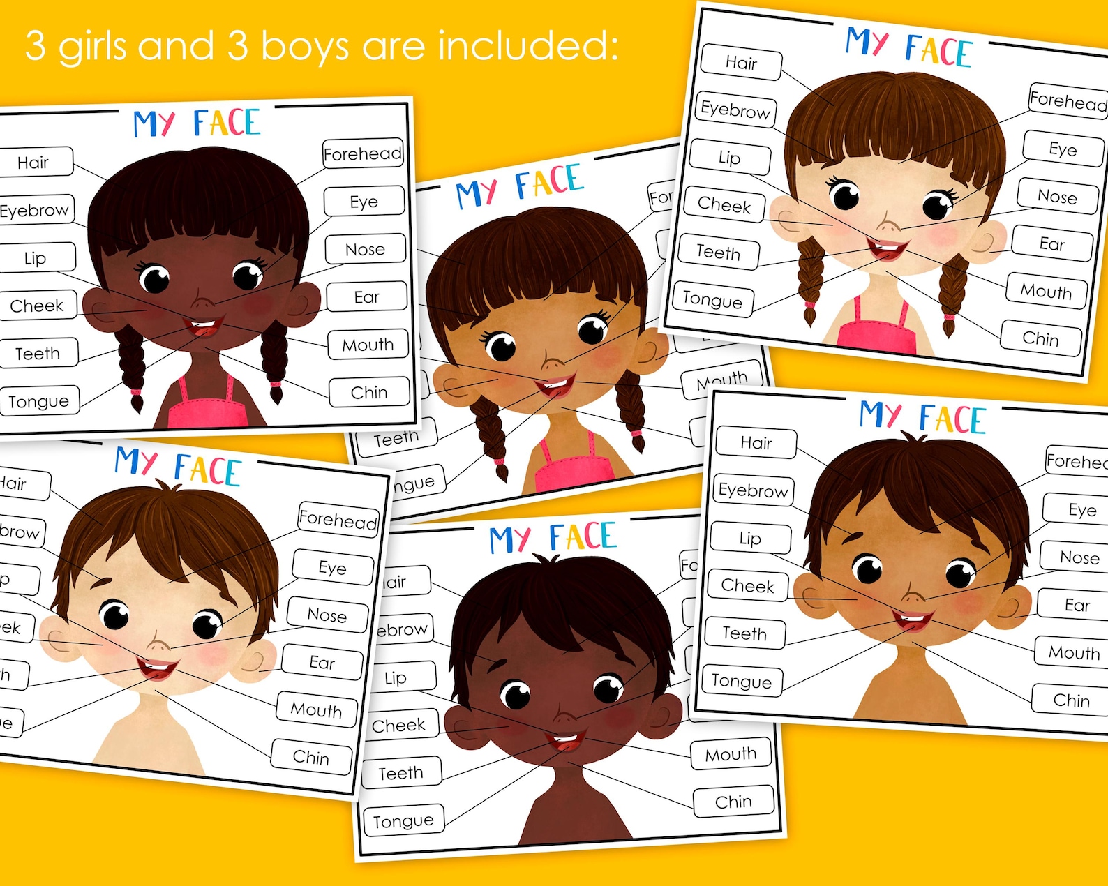 My Face Parts Printable Homeschool Activity for Kids | Toddler Science ...