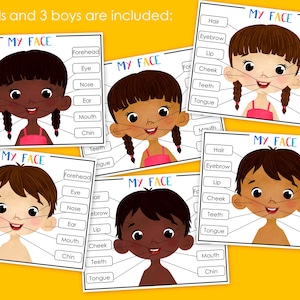 My Face Parts Printable Homeschool Activity for Kids | Toddler Science ...