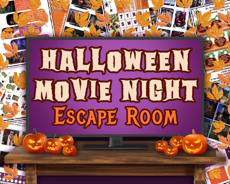Halloween Movie Night Escape Room | Family Game Night | Fun Halloween ...