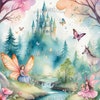 Fairytale Illustration Clipart, Princess in the Enchanted Castle ...