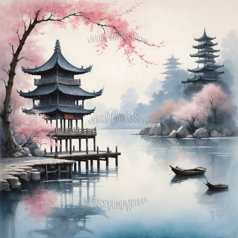 Pagoda Art Print - Etsy