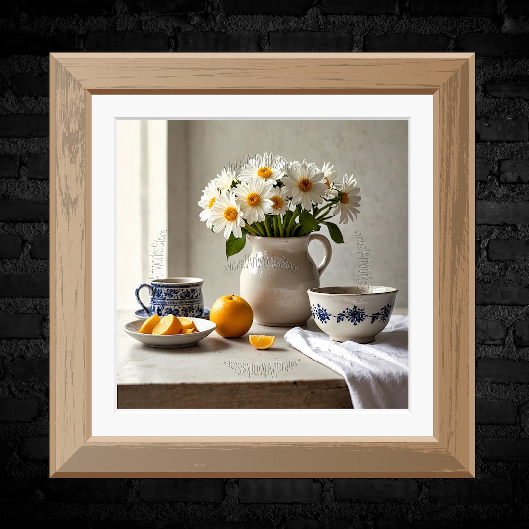 Kitchen Still Life Painting, Printable Still Life Vases Botanical ...