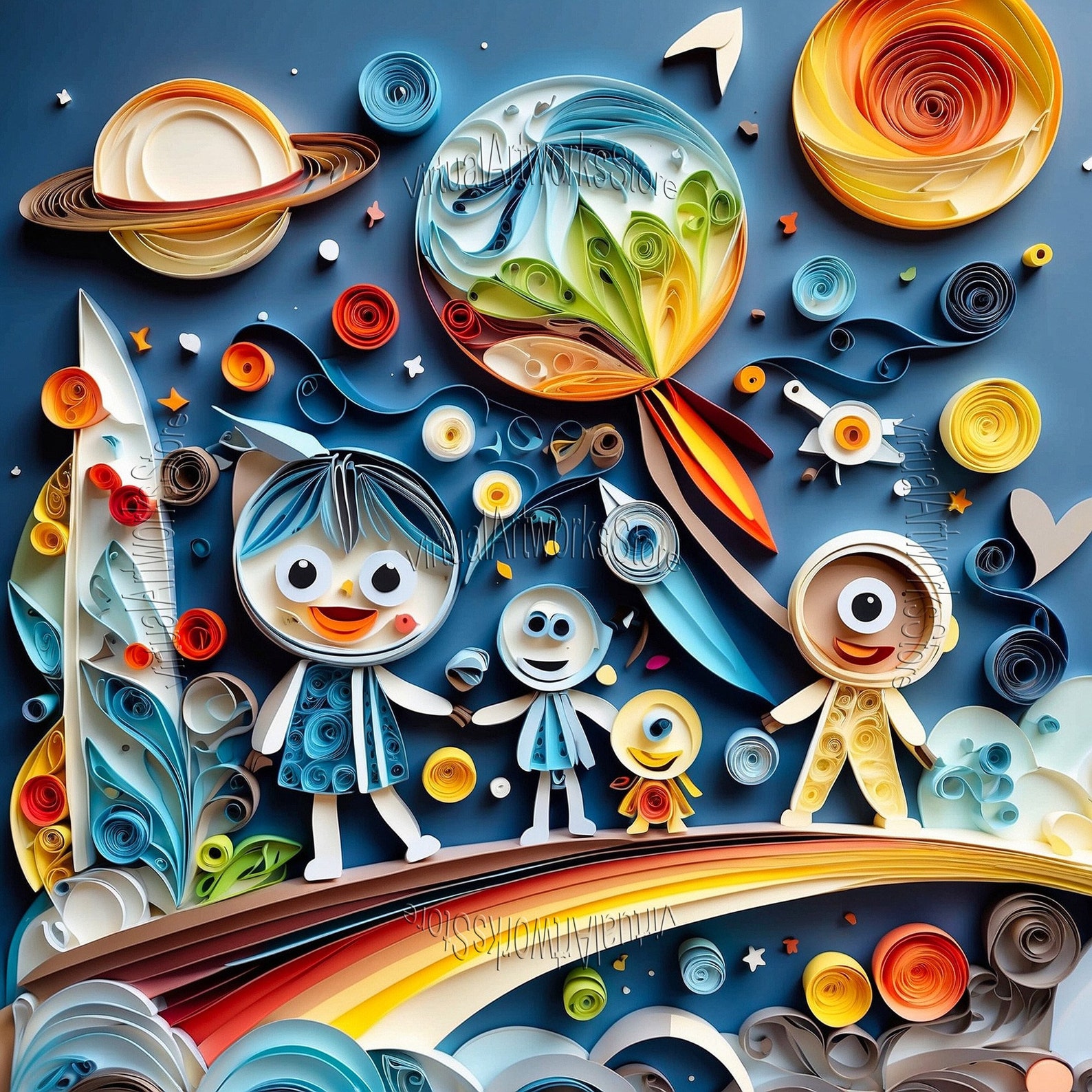 Solar Decoration Space Theme Printable Paper Cut Art Solar System ...