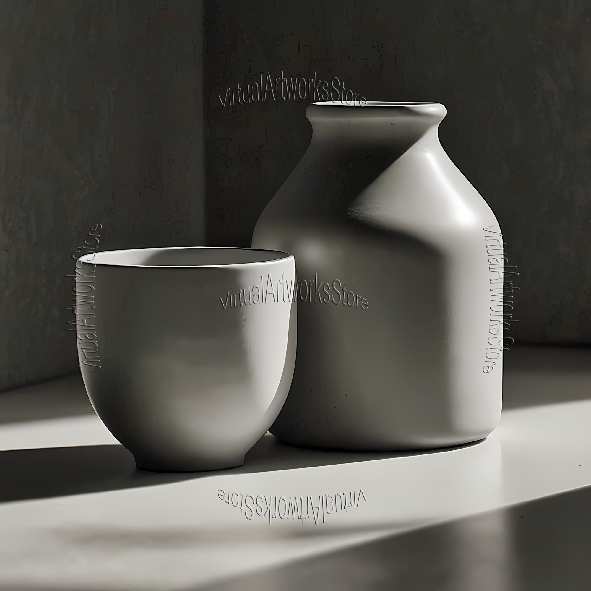 Modern Aesthetic Ceramic Still Life Pottery, Pottery Art Vessels ...