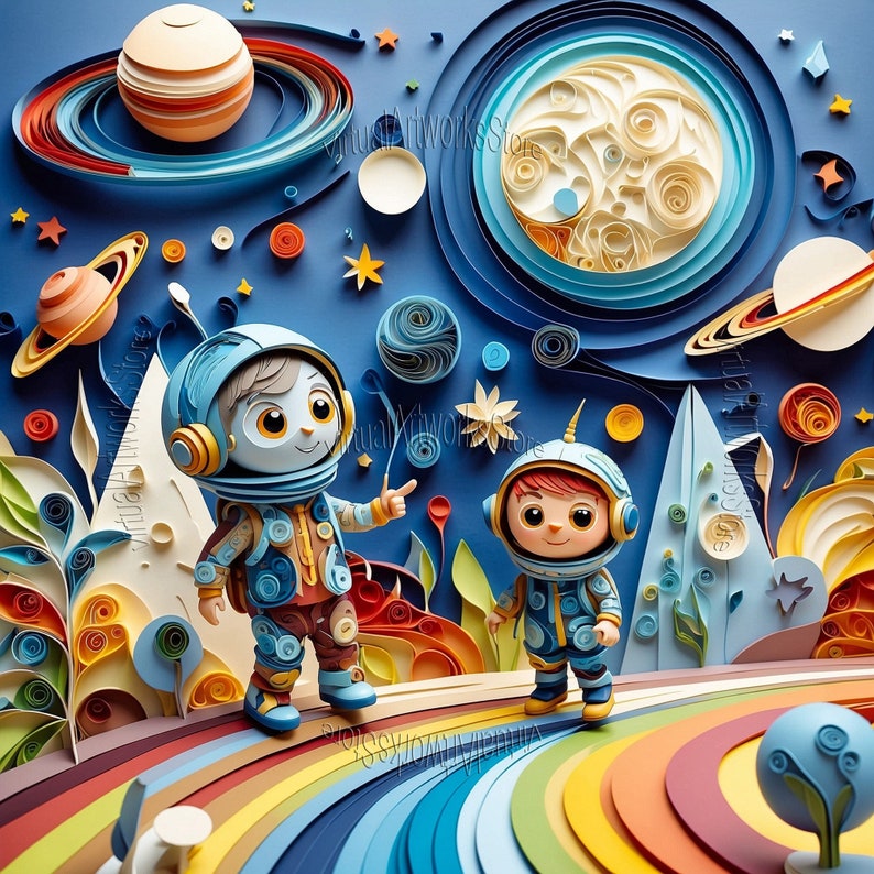 Solar Decoration Space Theme Printable Paper Cut Art Solar System ...