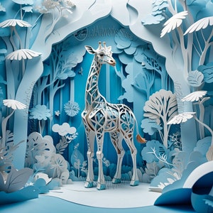 Nursery Decor Paper Cut Art 3D Nursery Wall Art, Baby Animal Prints ...