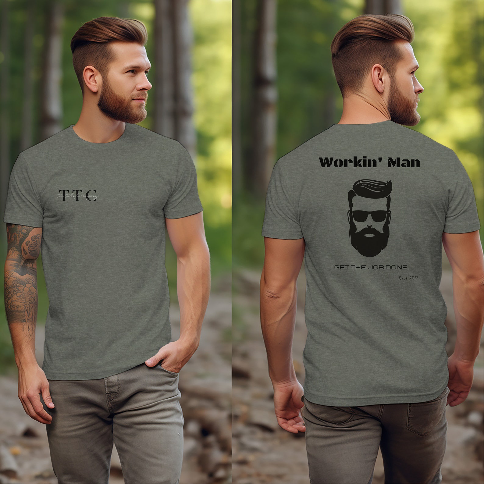 Workin' Man T-shirt, Christian Men's Clothing, Men Working Tee, Funny ...