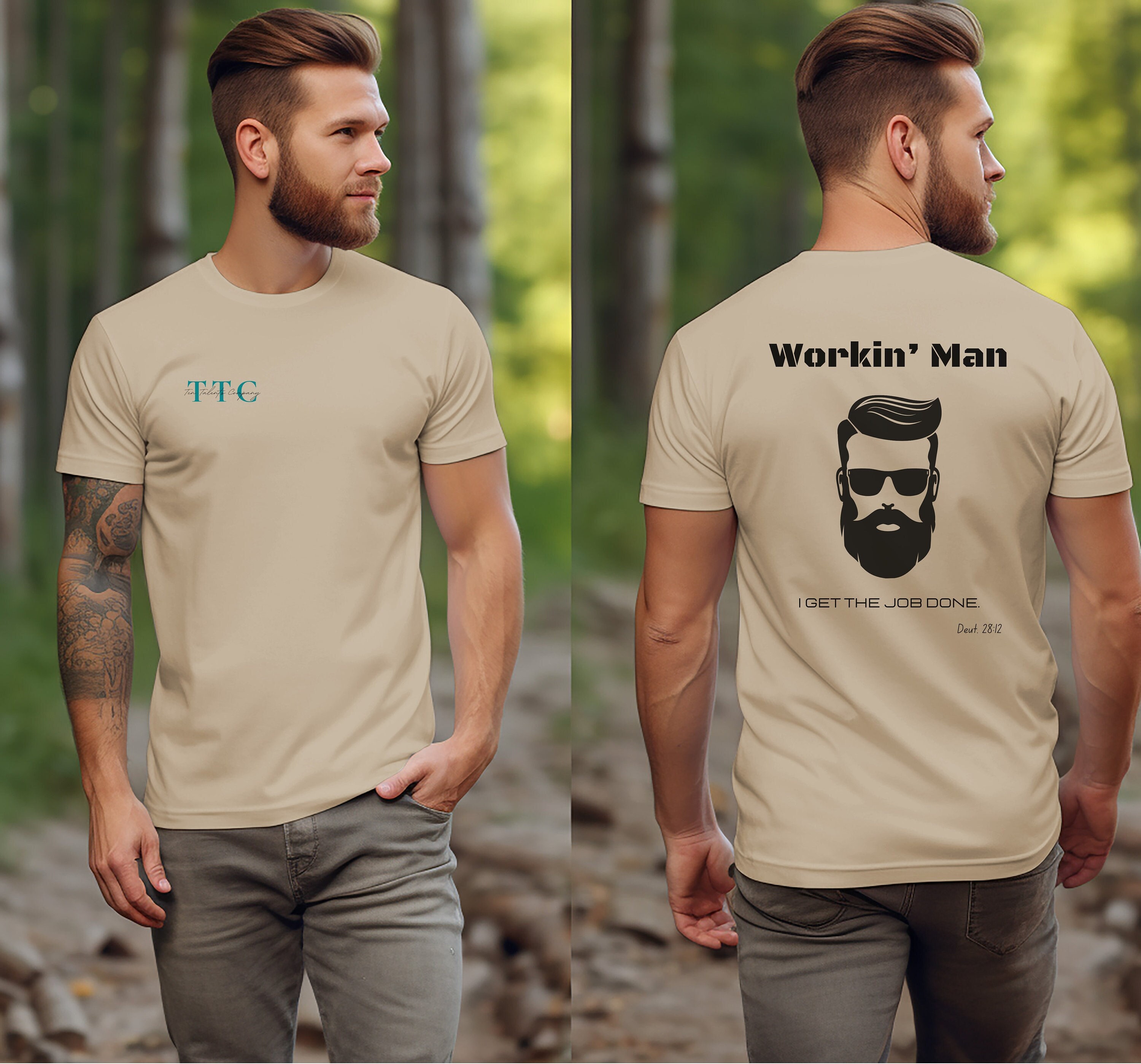 Workin' Man T-shirt, Christian Men's Clothing, Men Working Tee, Funny ...