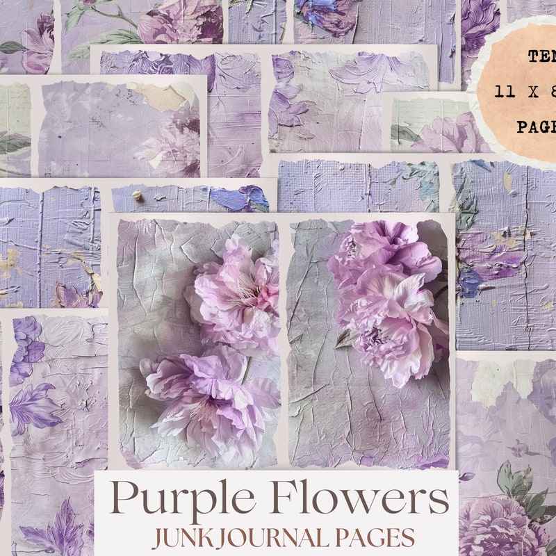 Purple Collage Kit - Etsy