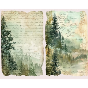 Cozy Rustic Junk Journal Kit Rustic Pages Collage Junk Journal Page ...