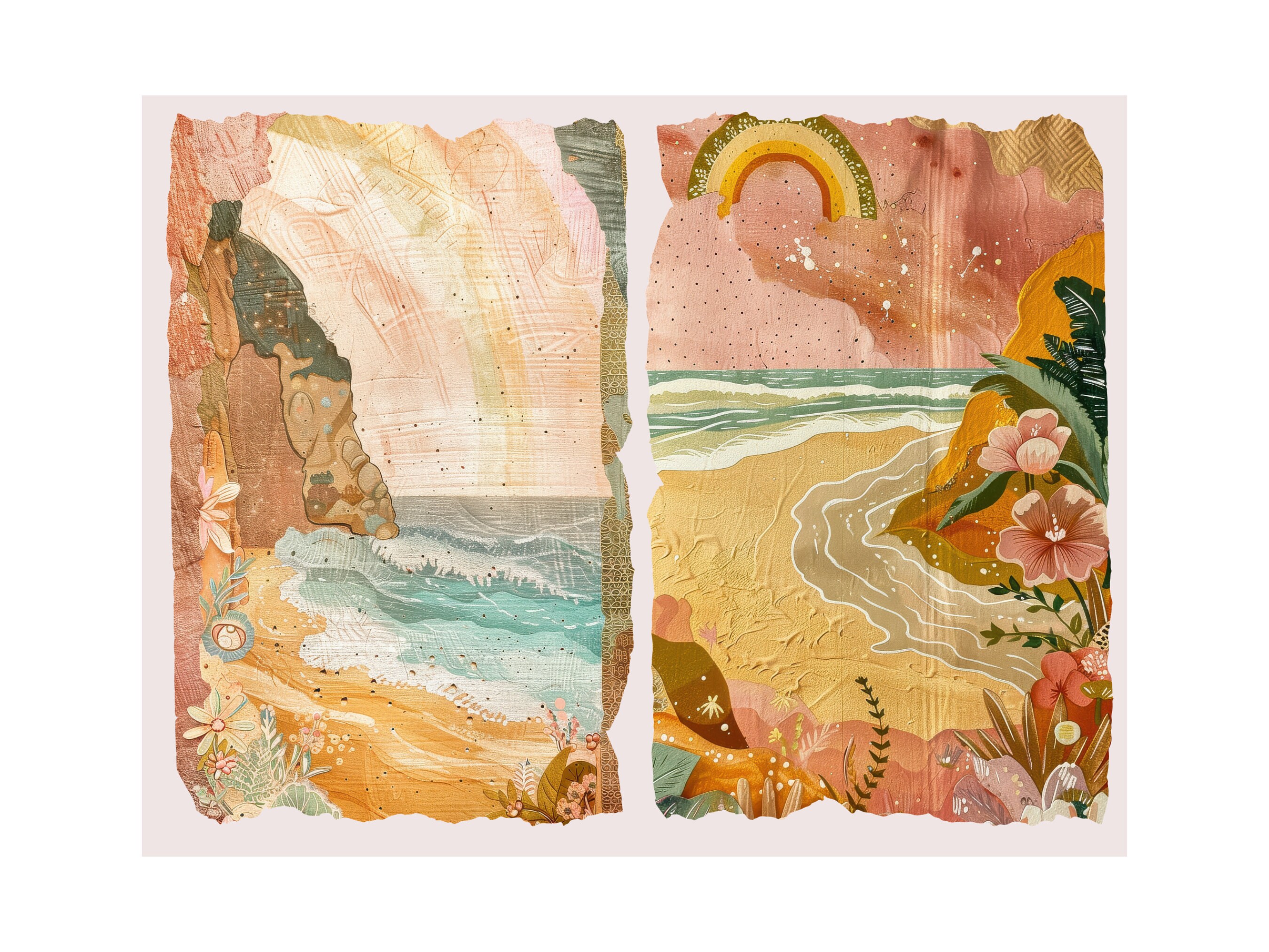 Boho Junk Journal Kit Printable Pages Ephemera Printable Folio Template ...