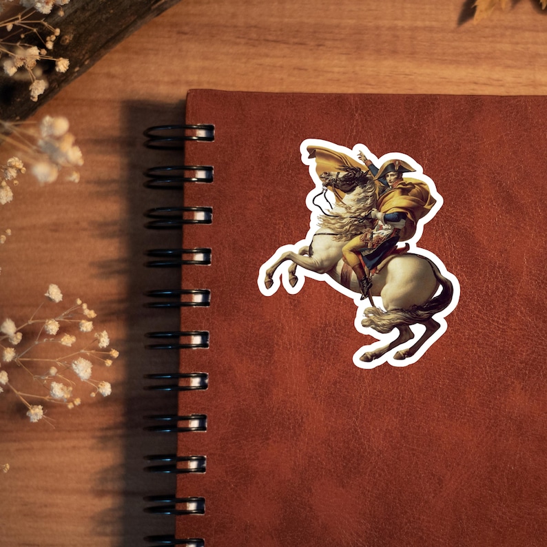 Napoleonic Sticker, Napoleon Crossing the Alps Sticker, Historical ...