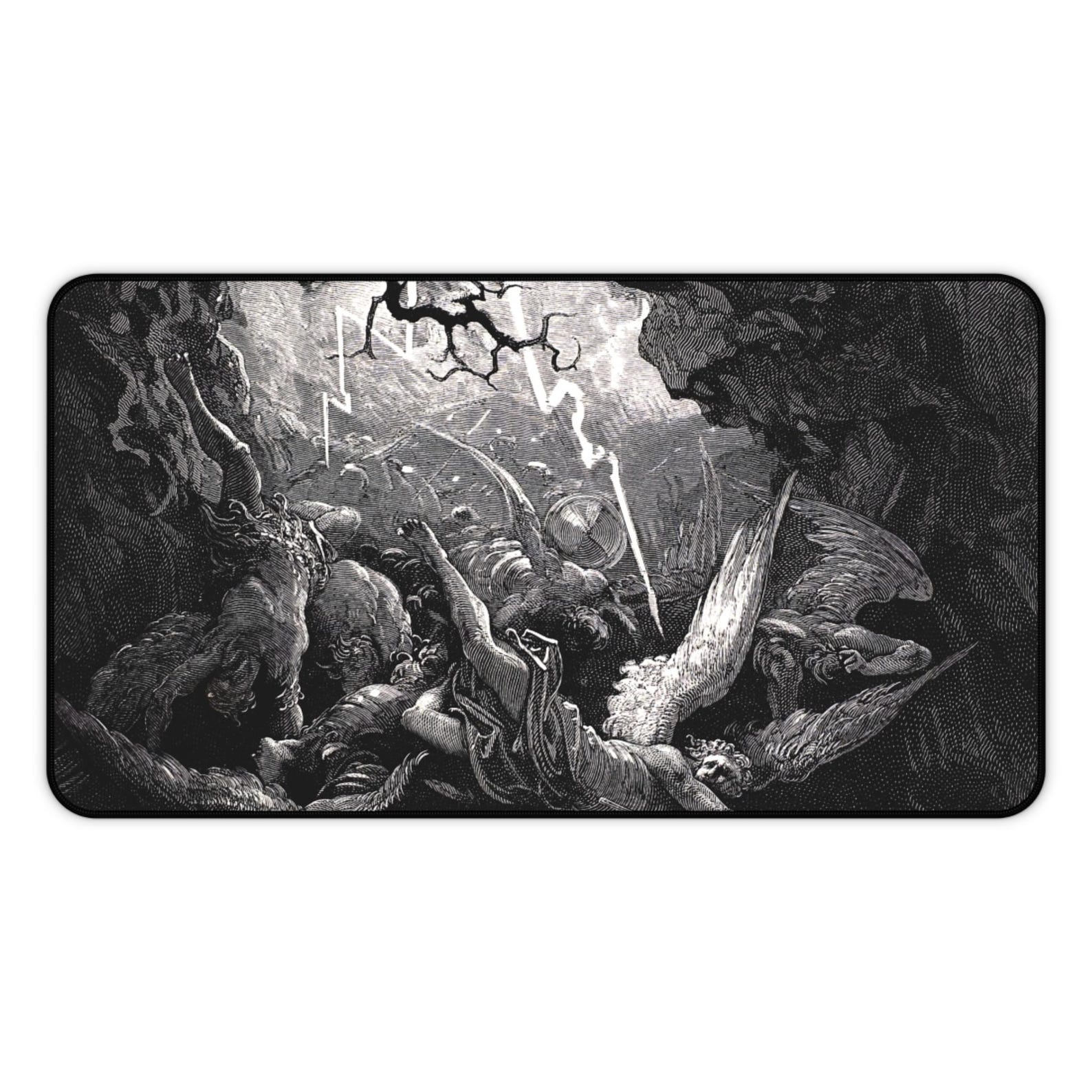 Gothic Desk Mat, Gustave Doré Hell Mouse Pad XXL, Dark Art Desk Decor ...