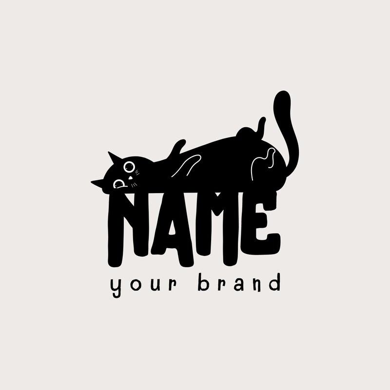 Cat Logo - Etsy