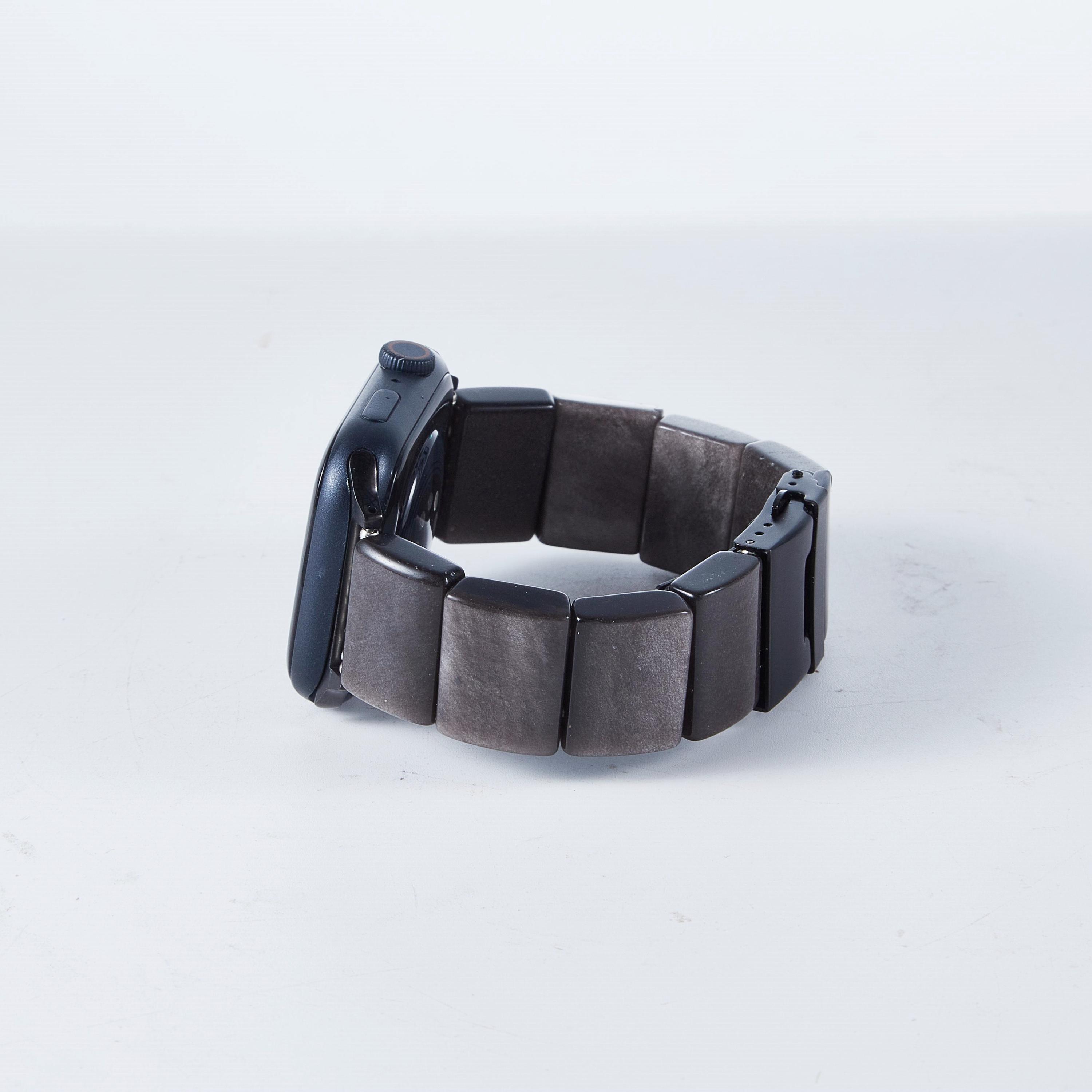 Silver Obsidian Watch Bands Natural Crystal Watch Straps Healing ...