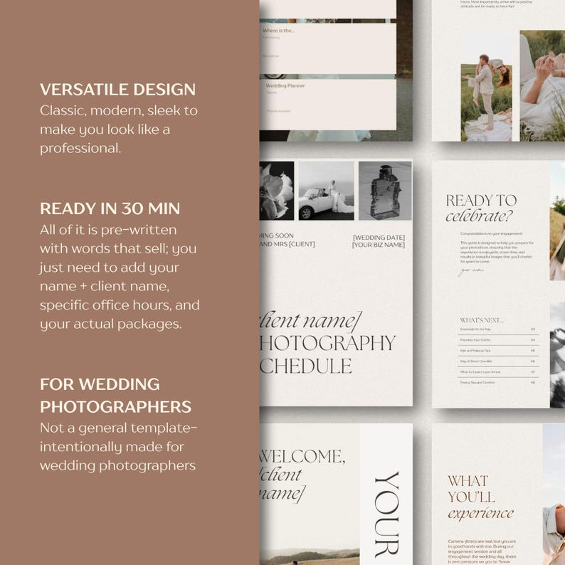 Wedding Photography Client Onboarding Kit, Canva Template, Welcome ...