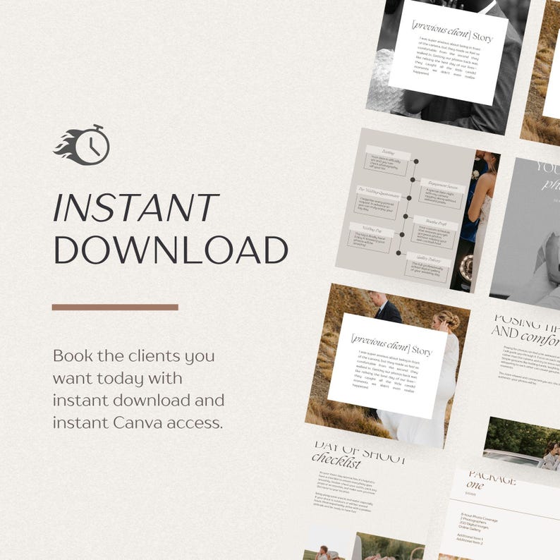 Wedding Photography Client Onboarding Kit, Canva Template, Welcome ...