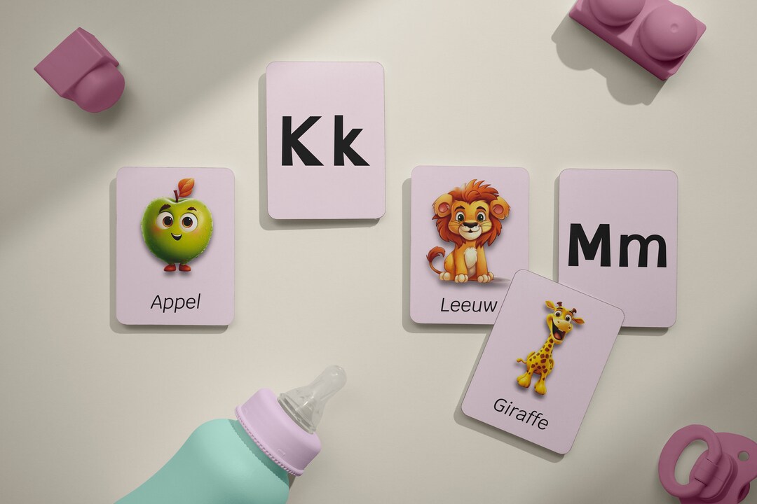 Cheerful Alphabet Flashcards - Colorful Learning - Printable PDF Cards ...