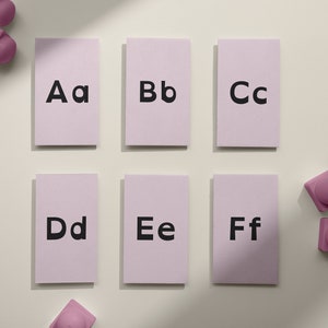 Cheerful Alphabet Flashcards - Colorful Learning - Printable PDF Cards ...