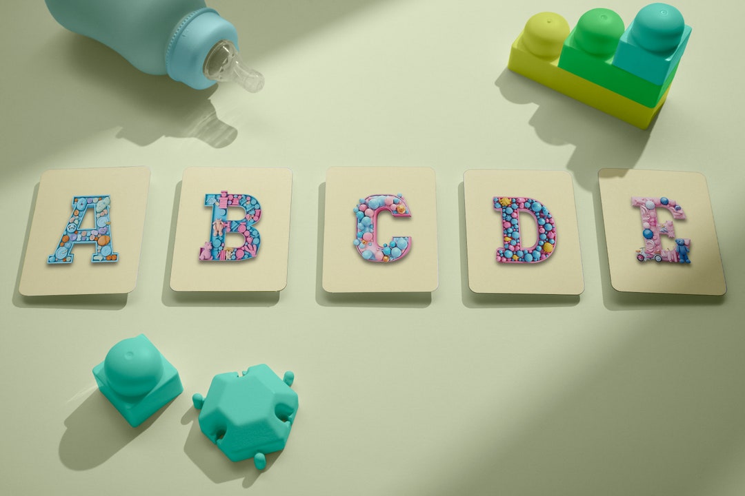 Bubble Theme Alphabet Flashcards - Fun & Colorful Learning - Printable ...