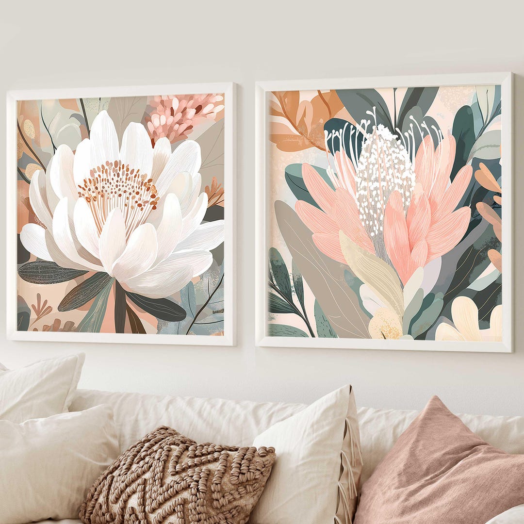 Artful Flower Poster Australian Native Floral Print Botanical Wall Art ...