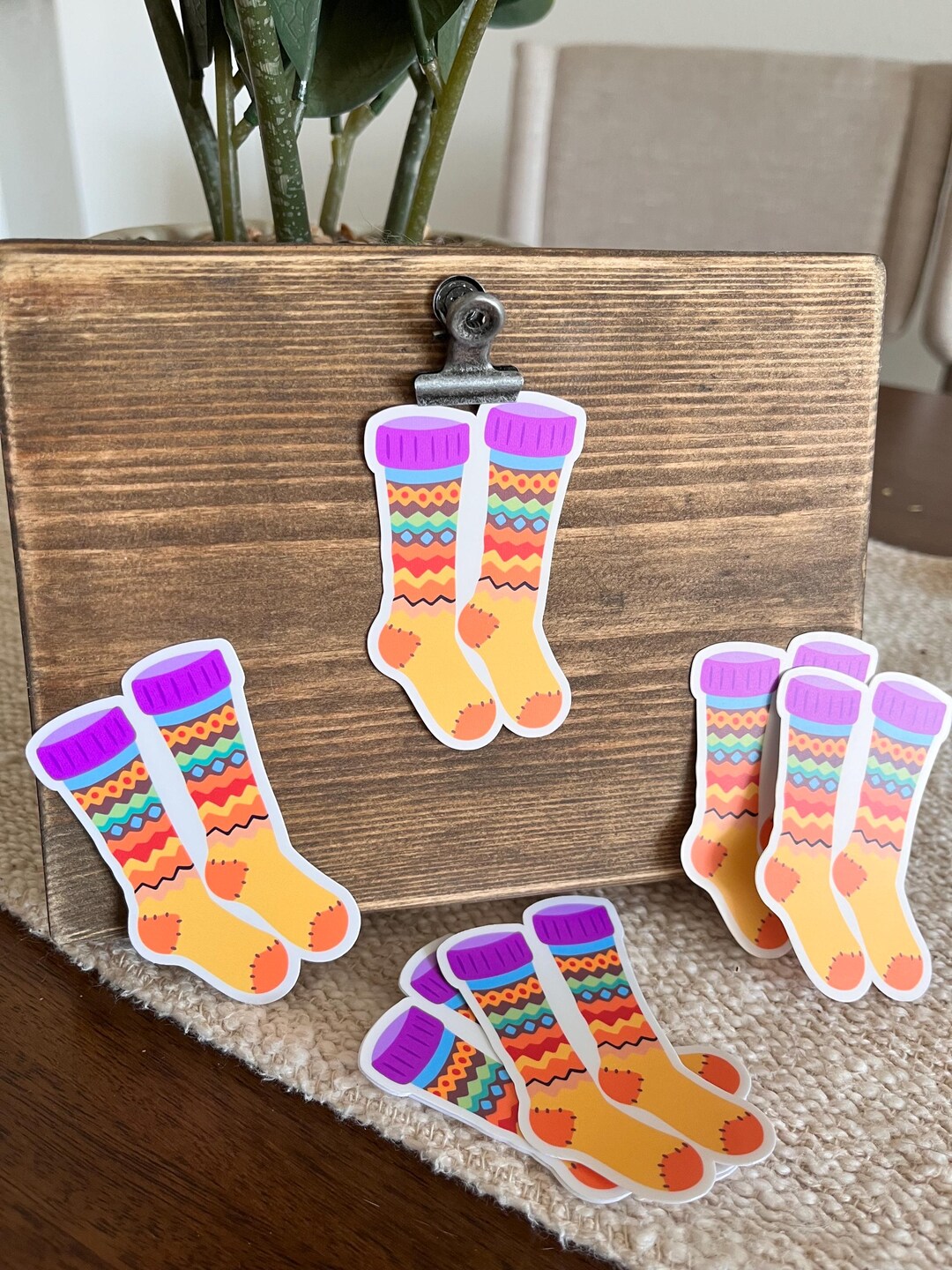 Colorful Tube Socks Vinyl Sticker - Soft Matte or Glossy Finish - Etsy